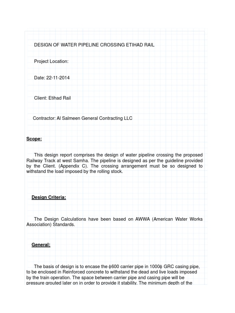 Design Calculations | PDF | Track (Rail Transport) | Rail Transport