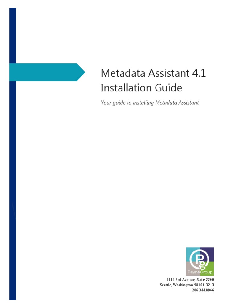 Metadata Assistant Install Guide | PDF | Microsoft Office | System Software