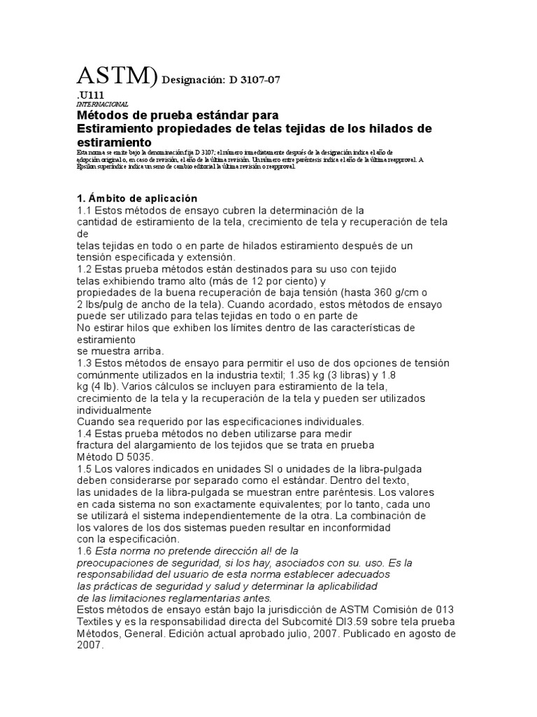 ASTM 3107 Traducido | PDF | Muestreo (Estadísticas) | Laboratorios