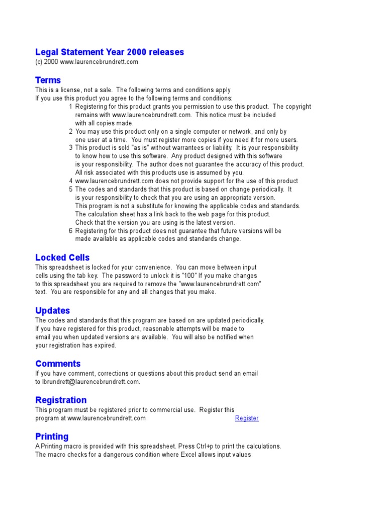 Nozzle Loads WRC 107 | PDF | Spreadsheet | Microsoft Excel