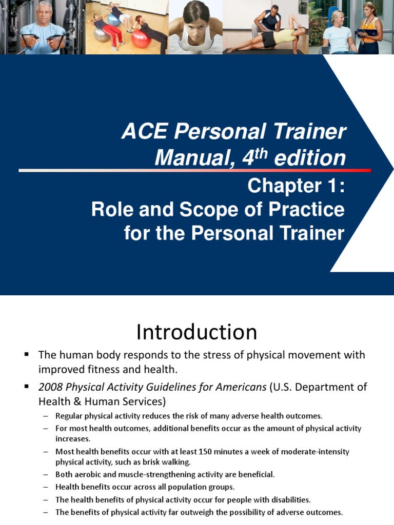 ACE Personal Training Manual 4th Edition | Personal Trainer | Health ...