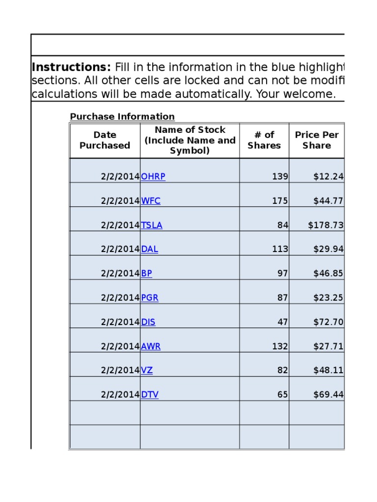 Stock Log Template | PDF | Business