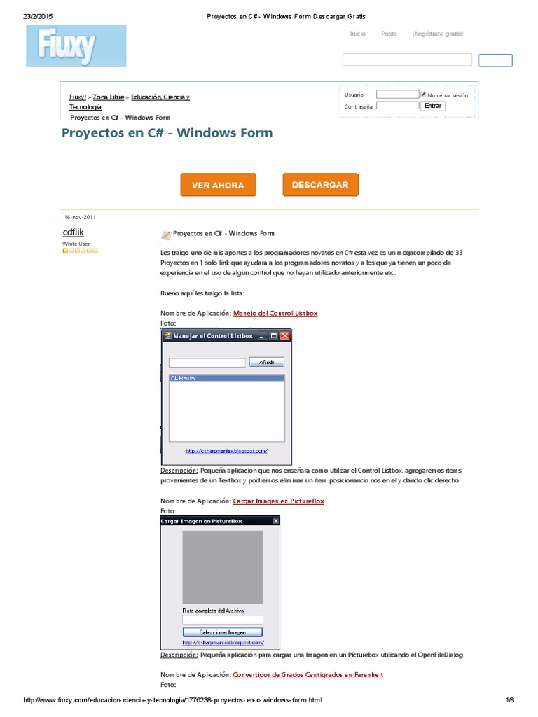 Proyectos en C# - Windows Form Descargar Gratis | PDF | C Sharp ...