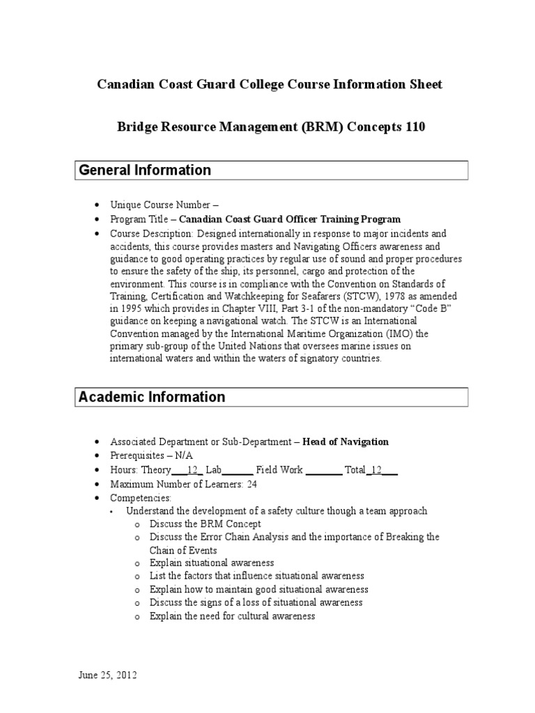 110 Bridge Resource Management Concepts | PDF | Business | Transport