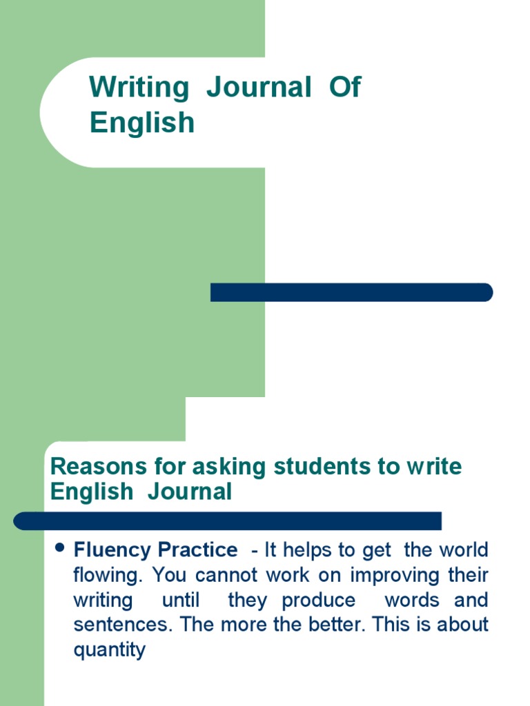 Benefits of English Journal Writing | PDF