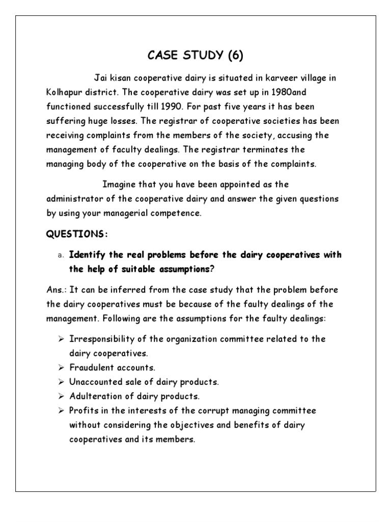 Case Study | PDF | Cooperative | Autonomy