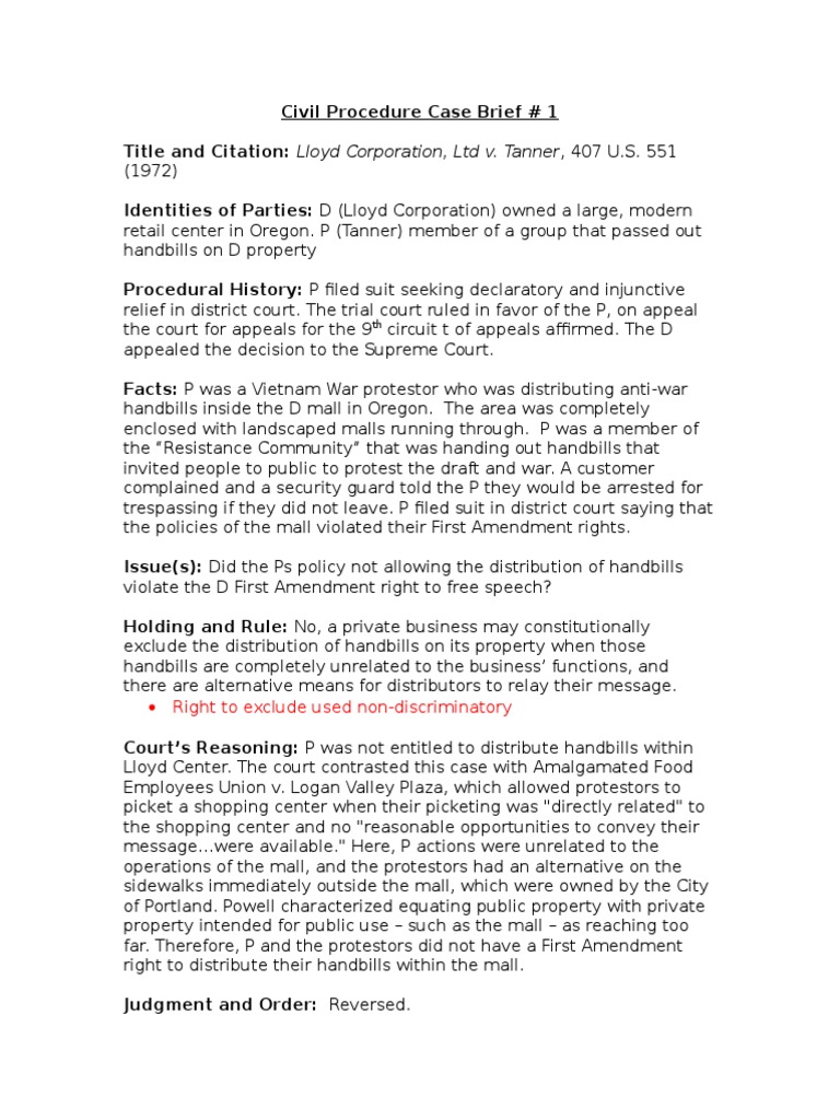Property Case Brief 6 | PDF | United States Federal Case Law | Legal ...