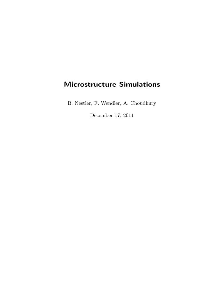 Microstructure Simulation | PDF | Entropy | Heat