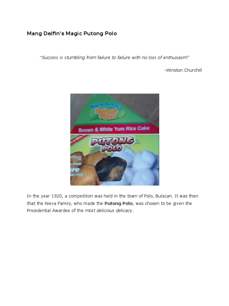 Putong Pulo | PDF | Food Ingredients | Cuisine