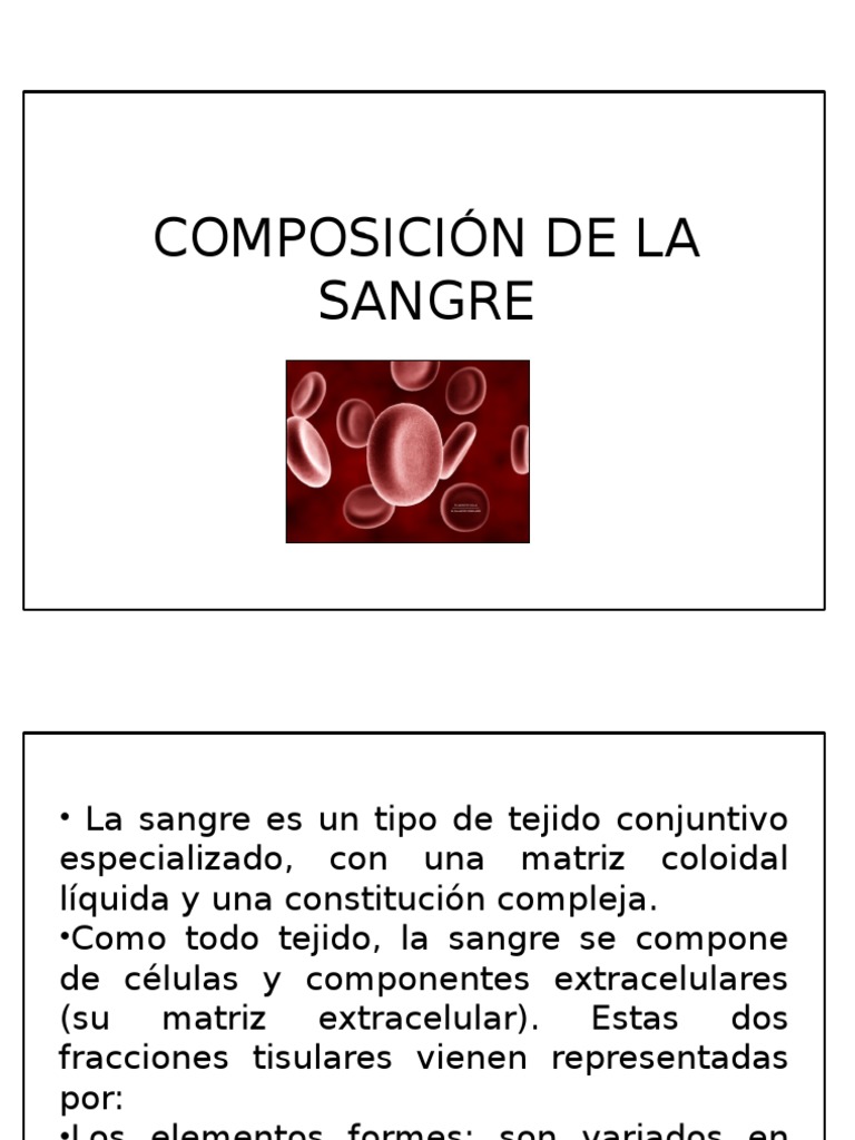 Composición de La Sangre | Descargar gratis PDF | Sangre | Leucocito