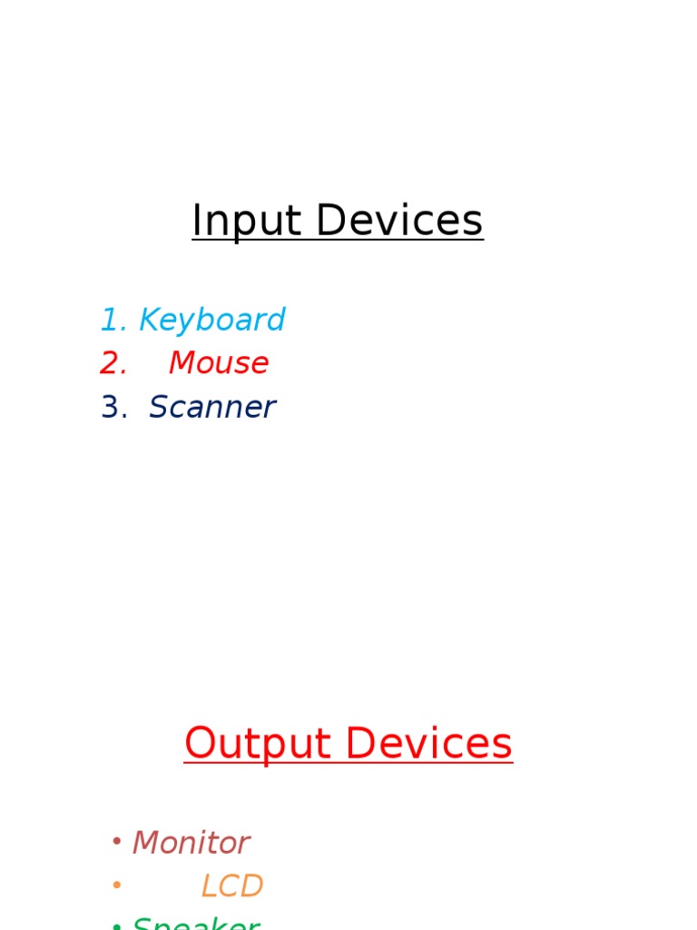 Keyboard as an Input Device | PDF