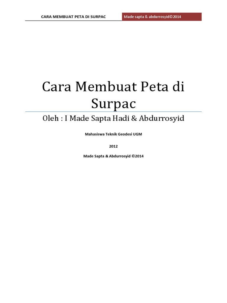 Cara Membuat Peta Di Surpac | PDF