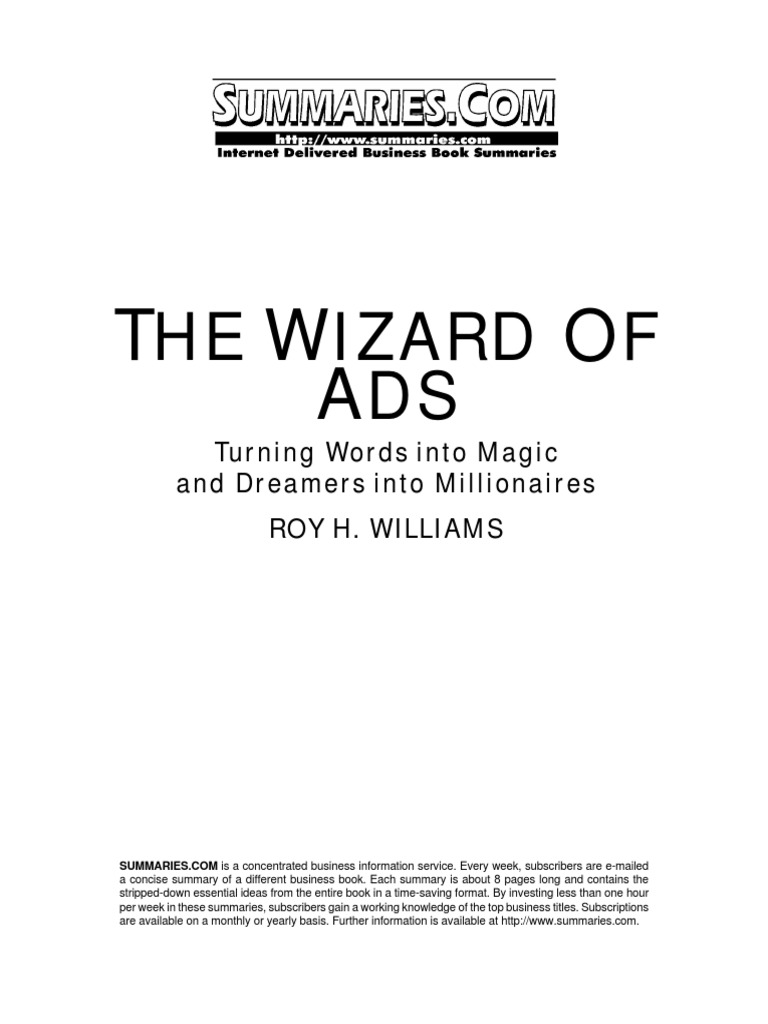 The Wizard of Ads | PDF | Advertising | Persuasion