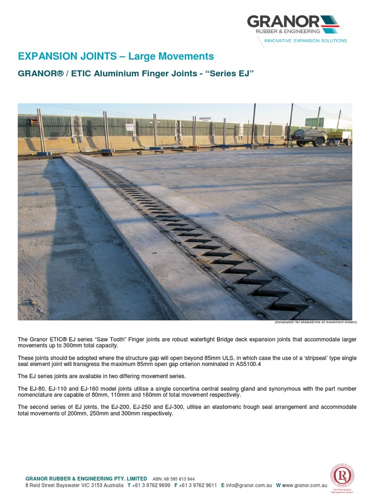 GRANOR ETIC - EJ Aluminium Finger Joint-Asfdgetas | PDF | Concrete ...