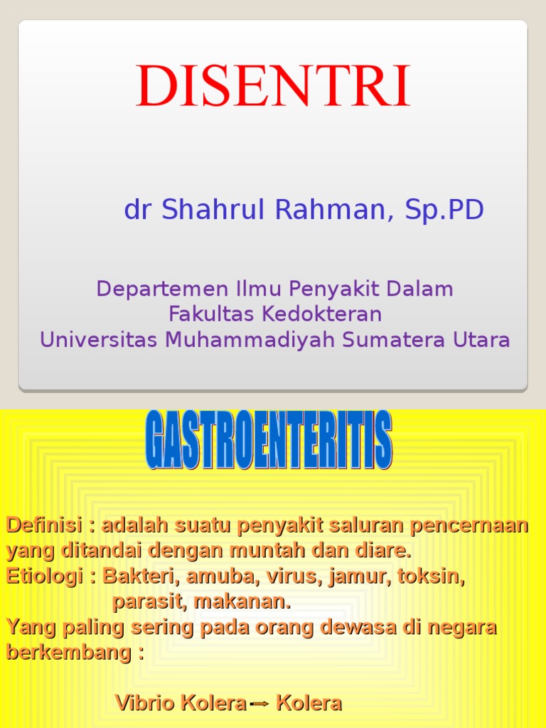 Disentri: Penyebab, Gejala, dan Pengobatan | PDF | Anatomi | Imunologi