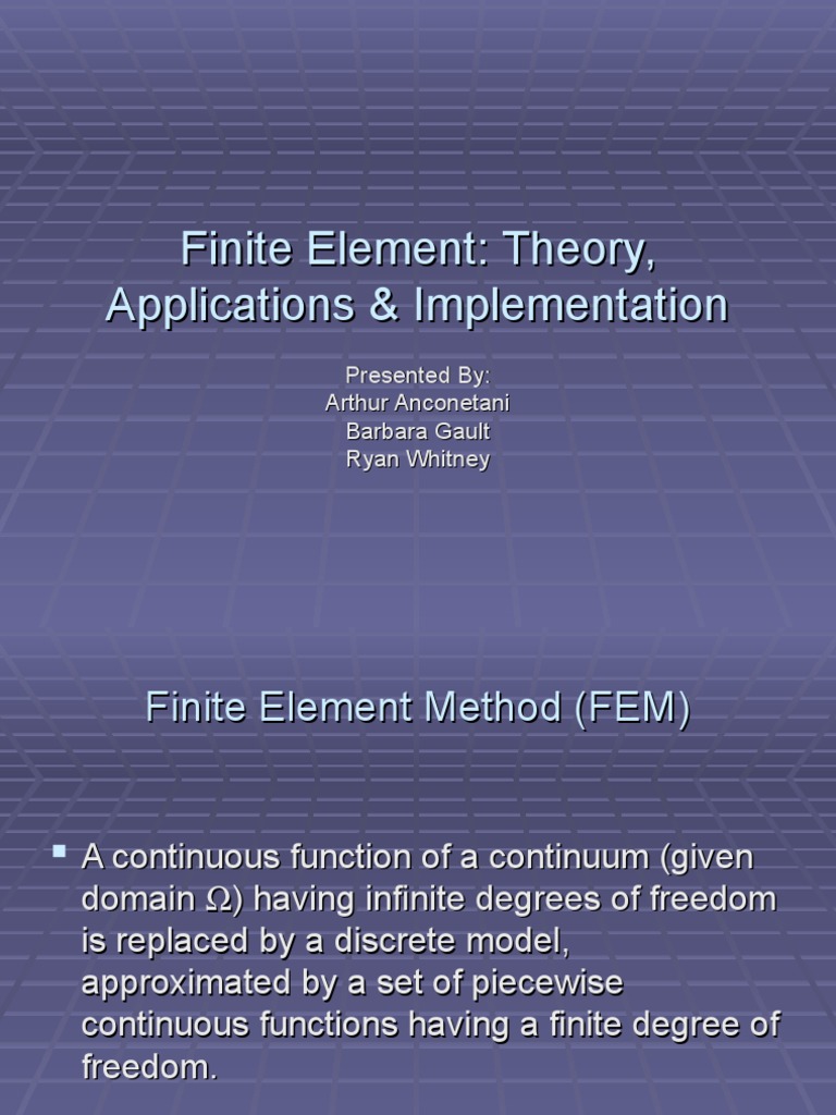 Finite Element Theory | PDF | Finite Element Method | Deformation ...