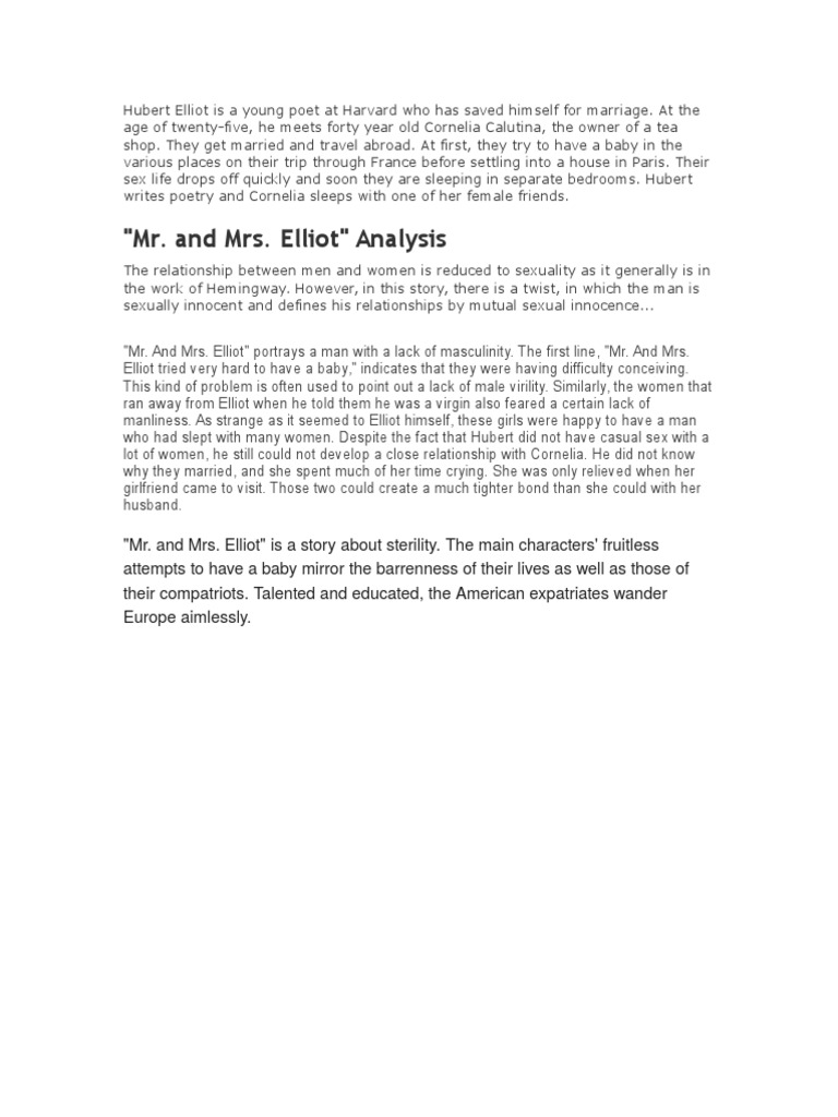 MR and Mrs Elliot | PDF | Mystery, Thriller & Crime Fiction | Classics