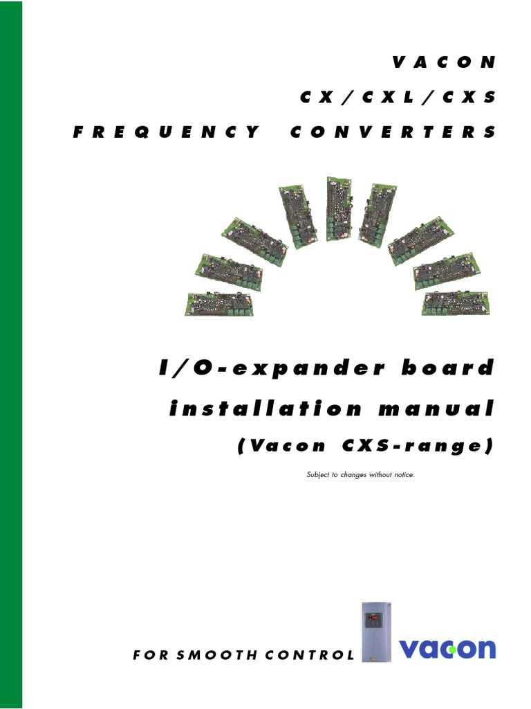 Vacon CXS IO Boards Installation Manual Ud244C en | PDF | Relay ...