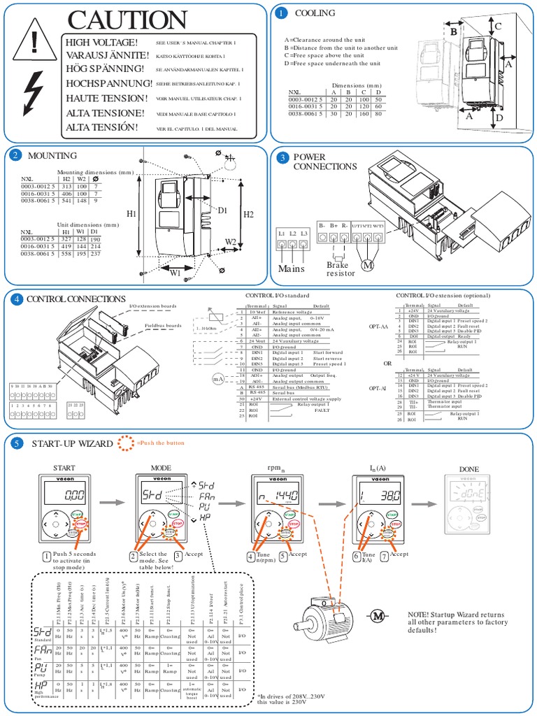 Vacon Nxl Quick Guide Ud01074b En Analogue Electronics Parameter Computer Programming 