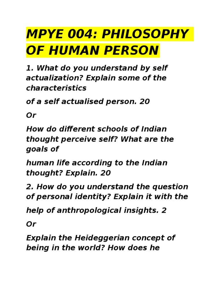 Human Relationality and Self-Actualization | PDF | Self Actualization ...