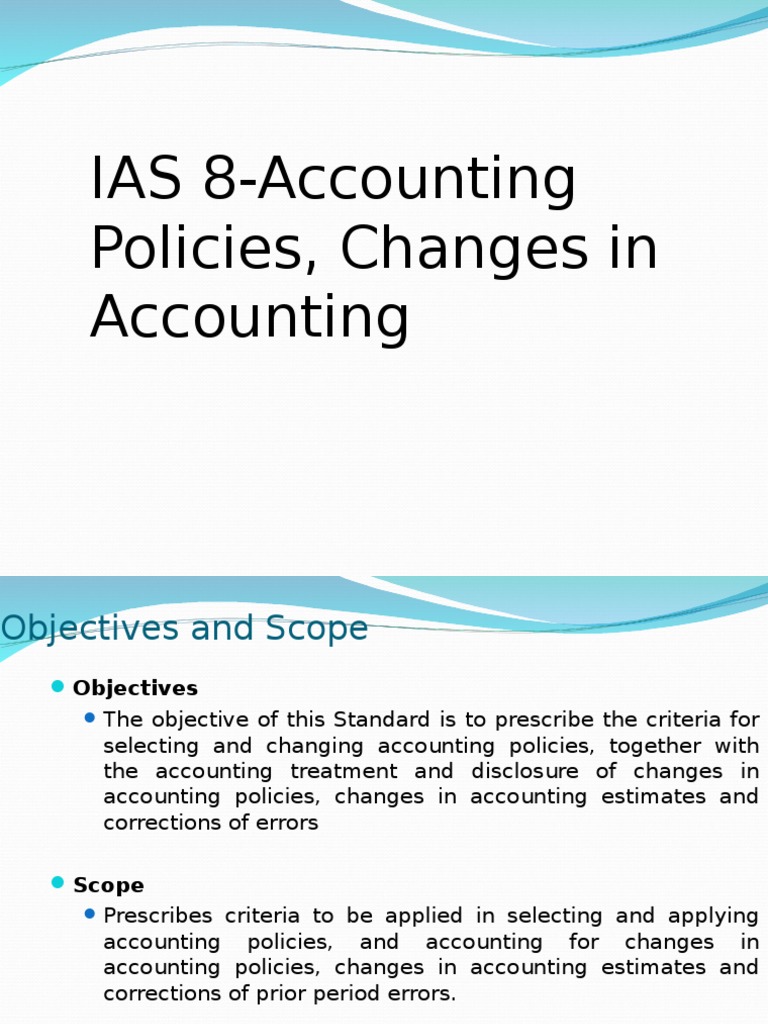 Accounting Policies Changes in Accounting Estimates and Errors IAS 8 ...
