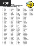 Seventh Grade Spelling Bee Words List | PDF | Orthography | Spelling