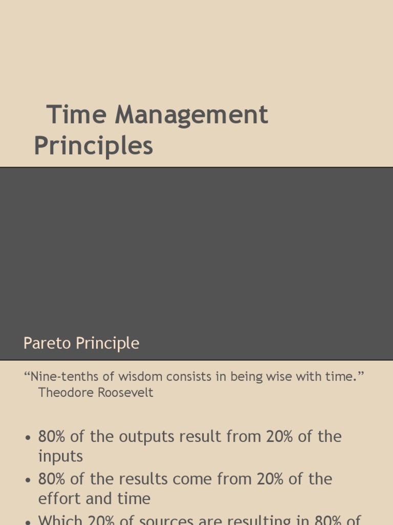 Time Management Principles | Download Free PDF | Time Management ...