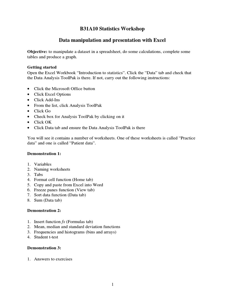 Introduction To Statistics EXERCISES4 | PDF | Categorical Variable ...