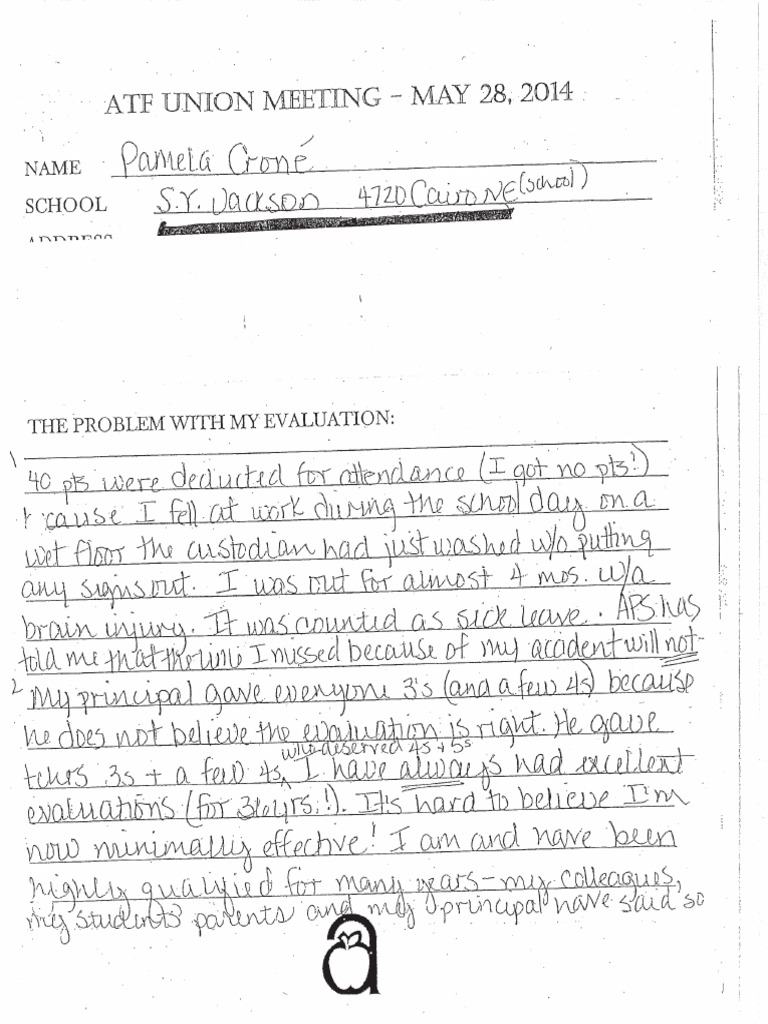Pamela Crone Evaluation | PDF | Educational Assessment And Evaluation ...