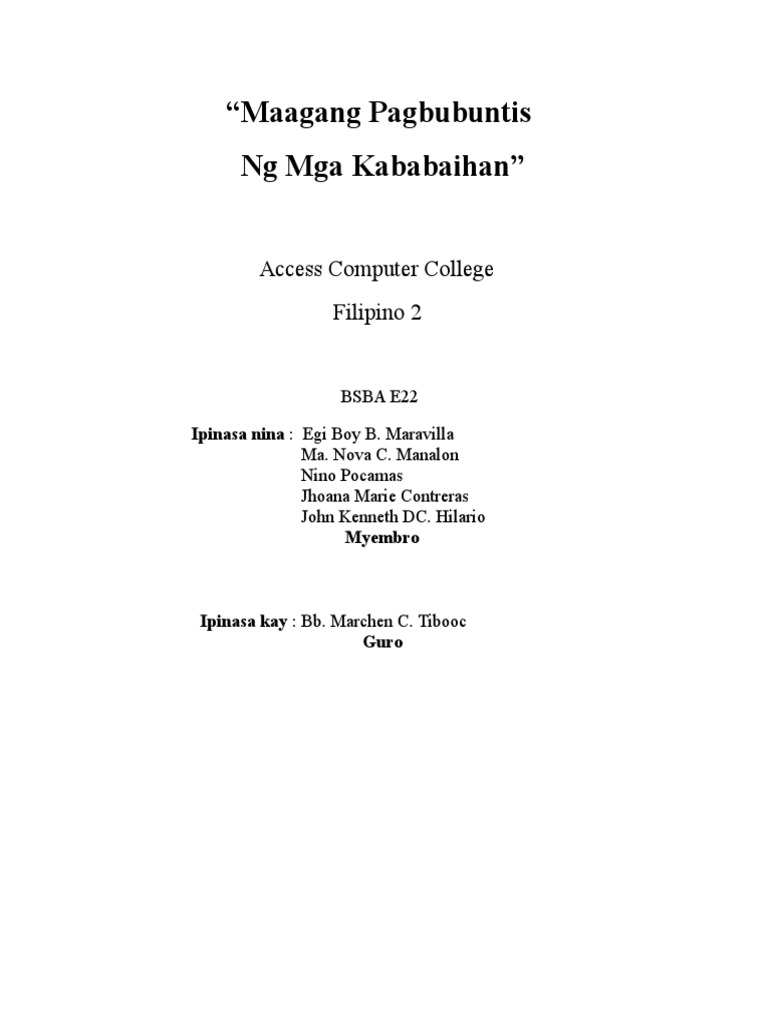 Maagang Pagbubuntis | PDF