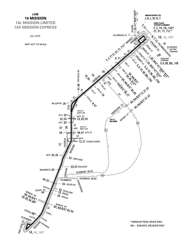 San Francisco MUNI - 14 14L 14X | PDF