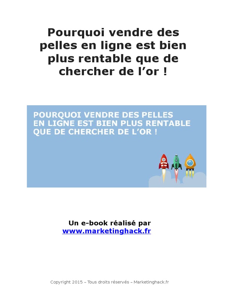 Comment La Vente Des Pelles Sur Internet Est Plus Pofitable Que de ...