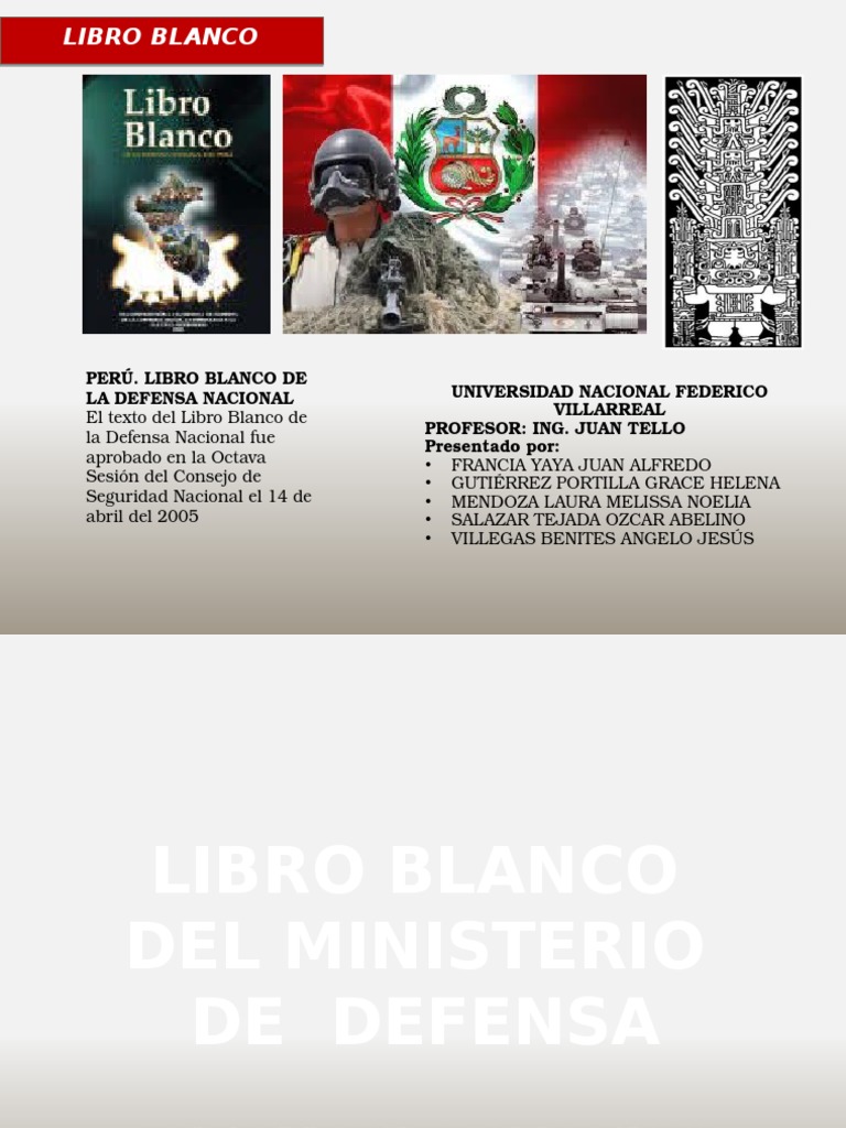 Libro Blanco de la Defensa Nacional Perú | PDF | Perú | Chile