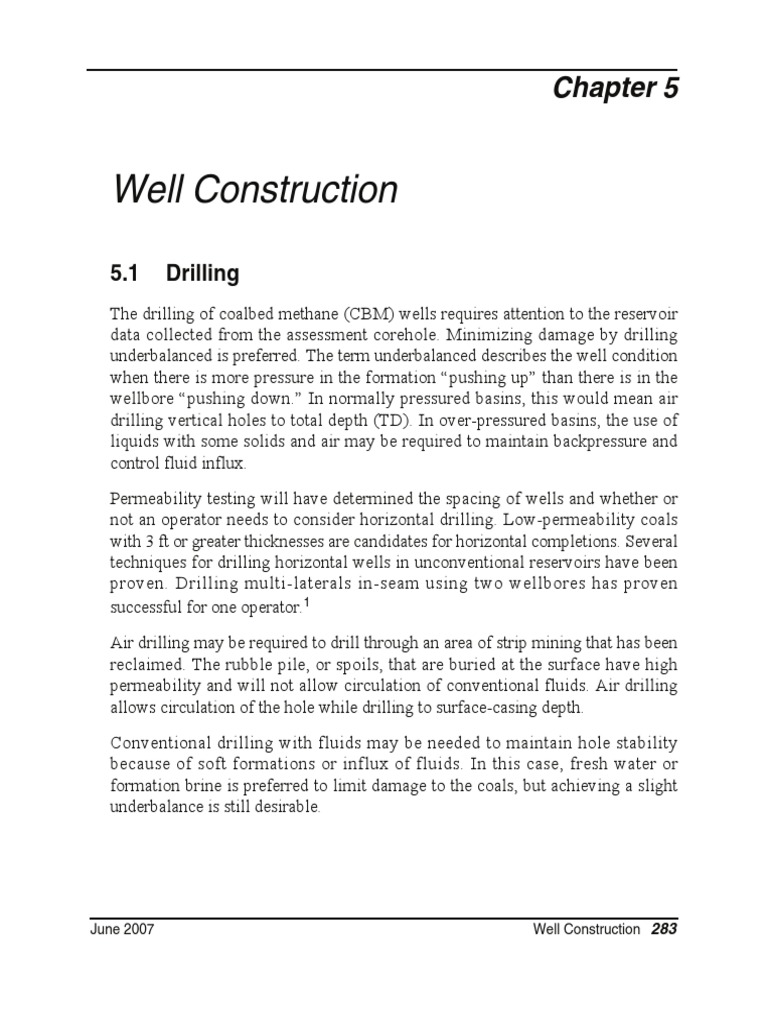 CBM Drilling | PDF | Coalbed Methane | Oil Well