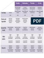PGL Food Menu 2024-2025 Overview | PDF | Sausage | Salad