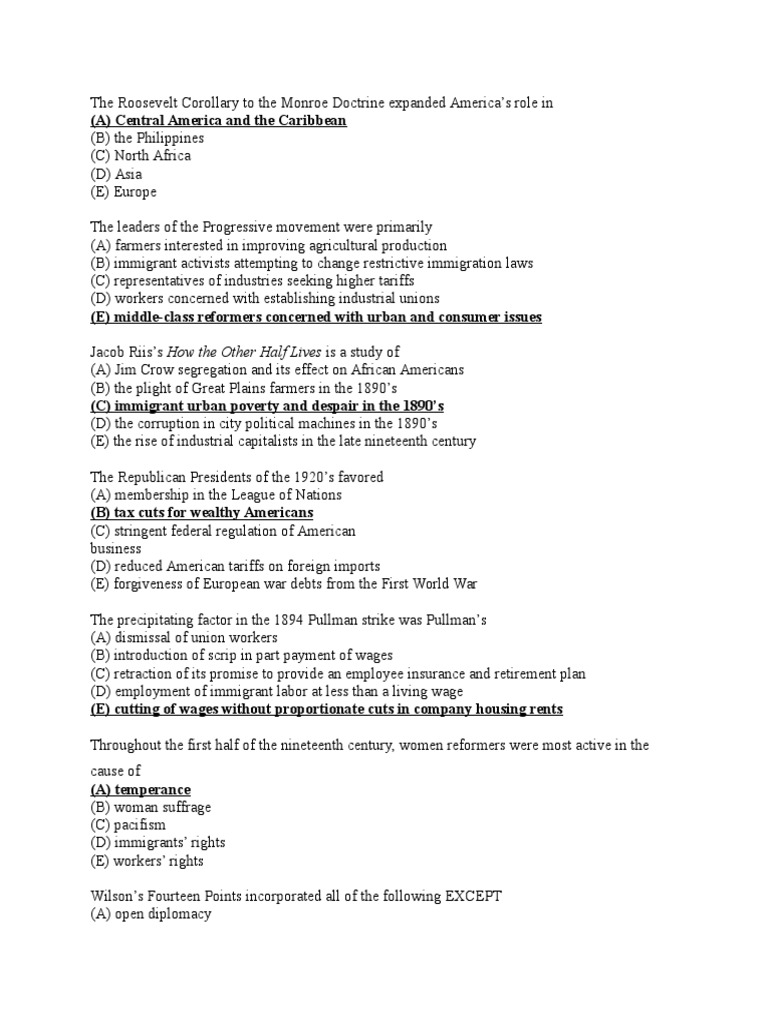 Unit 5 | PDF | Woodrow Wilson | Franklin D. Roosevelt
