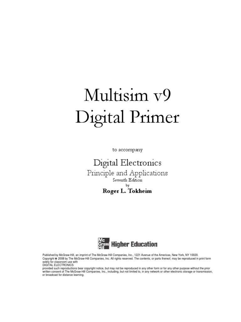 Multisim Digital Primer Pdf Logic Gate Electronic Circuits