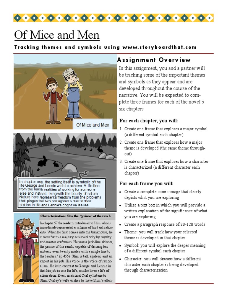 Of Mice and Men Storyboard Assignment | PDF