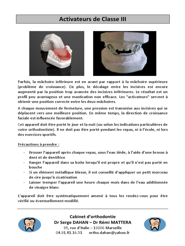 Activateurs de Classe III | PDF