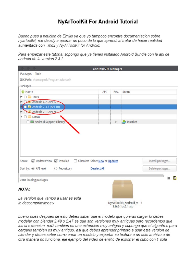 Tutorial NyArtoolkit For Android | PDF | Formato de imagen sin procesar | Áreas de informática