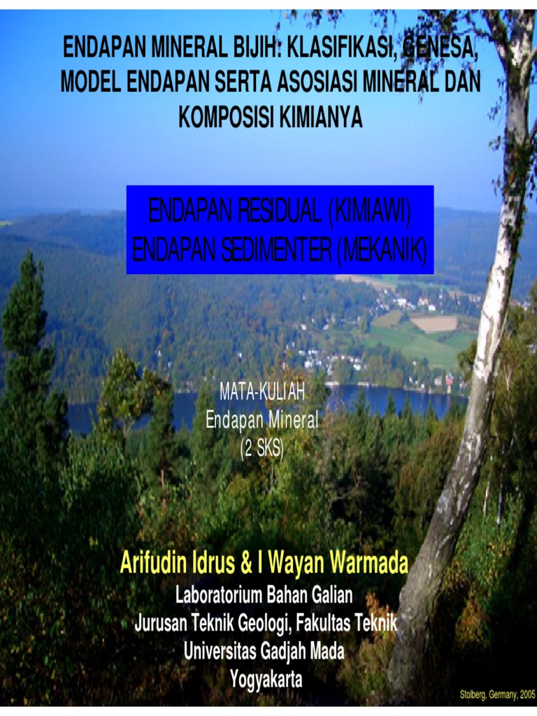Endapan Mineral Bijih: Klasifikasi | PDF | Aluminium Oksida | Sedimentologi