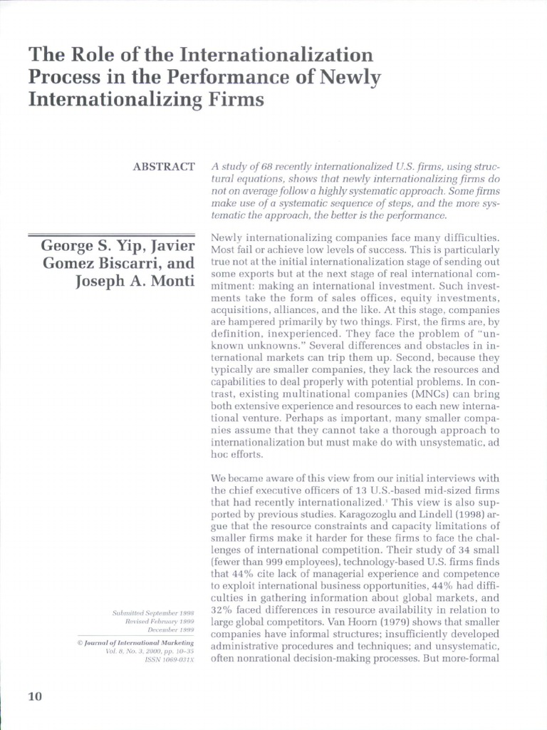 Yip The+Role+of+the+Internationalization+Process+in+the+Performance+of ...