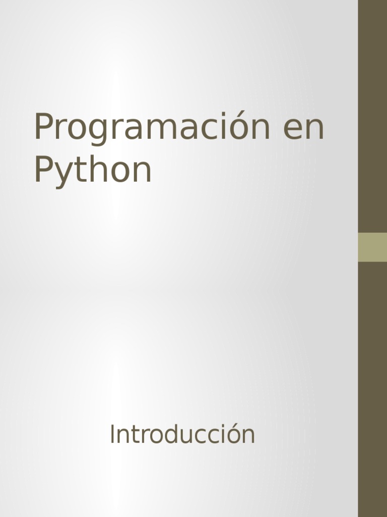 Presentacion Python | PDF | Python (lenguaje de programación) | Notación