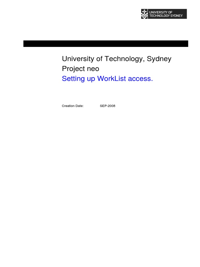 How To Set Up Worklist Access | PDF | Areas Of Computer Science | Information Technology Management