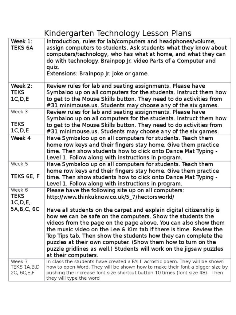 Kindergarten Technology Lesson Plans | PDF | Lesson Plan | Christmas