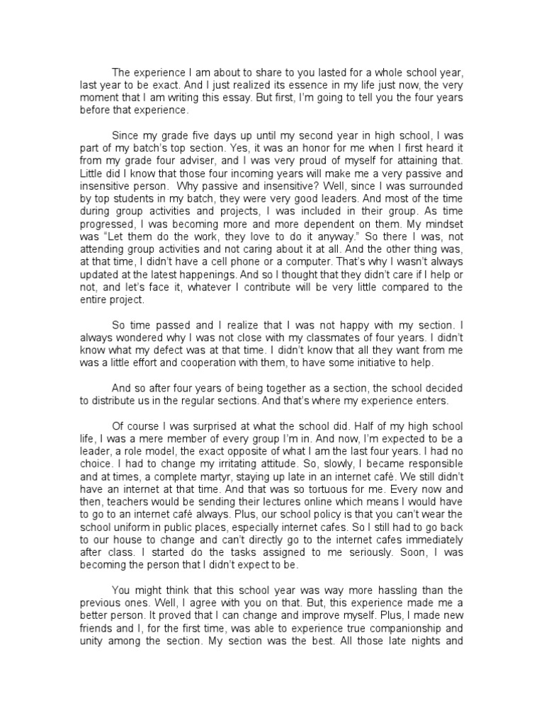 Ateneo Essay | PDF | Internet