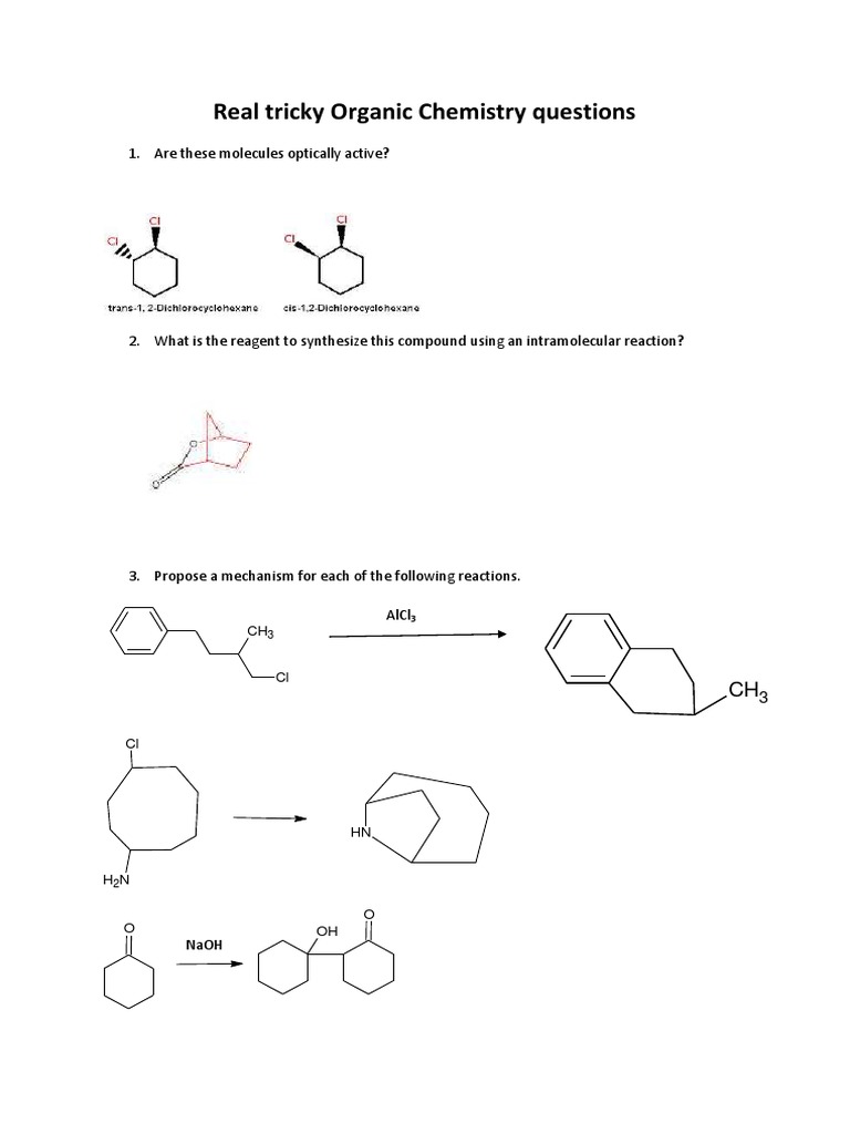 Real Tricky Organic Chemistry Questions | PDF