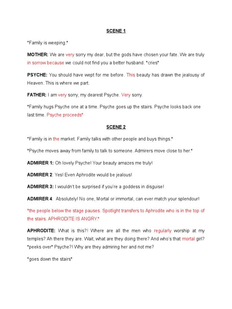 Cupid and Psyche Script | PDF | Cupid | Apollo