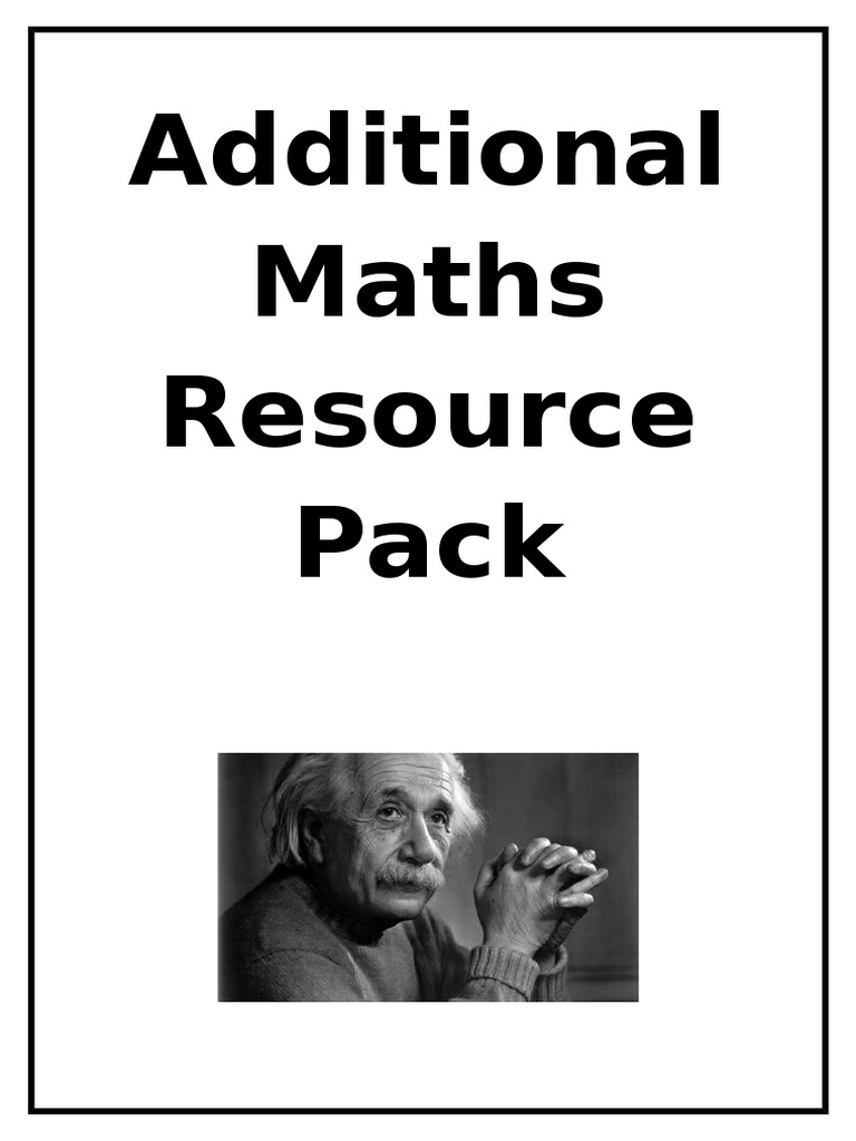 Additional Maths Resource Pack Guide | PDF | Abstract Algebra ...