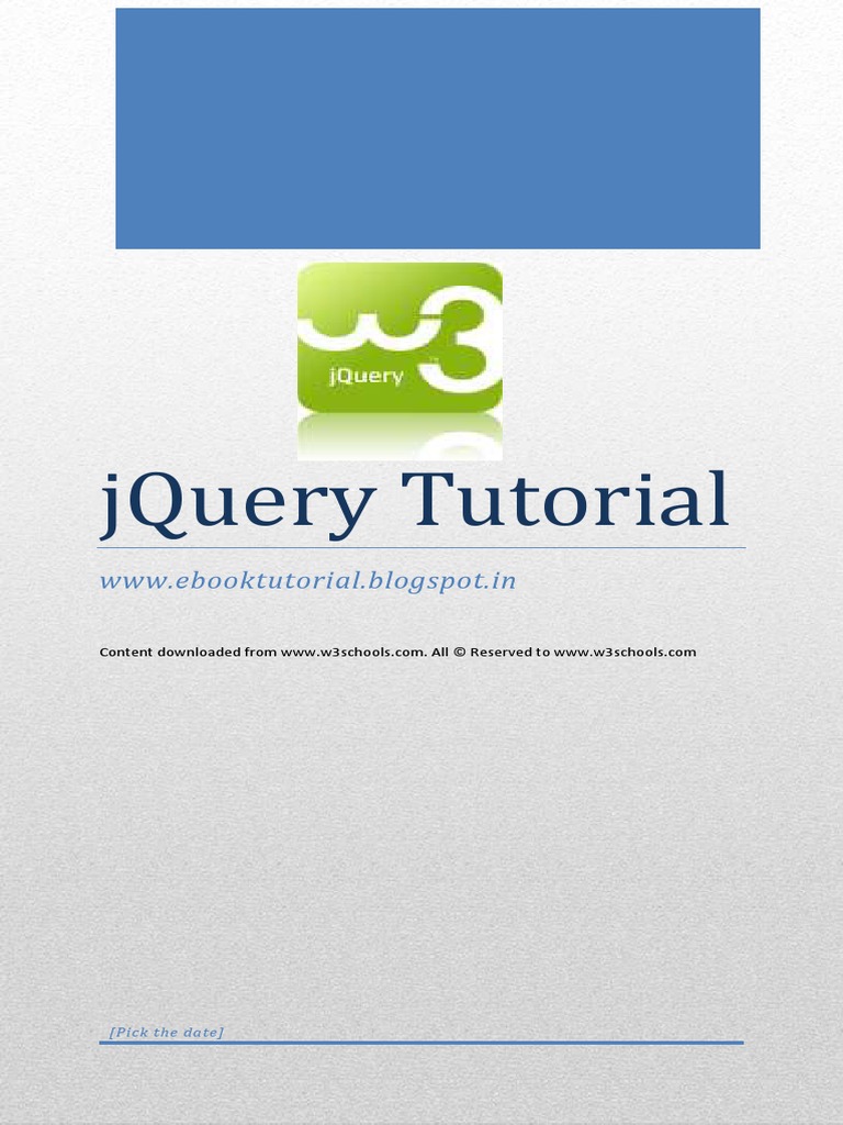 JQuery Tutorial | PDF | J Query | Document Object Model